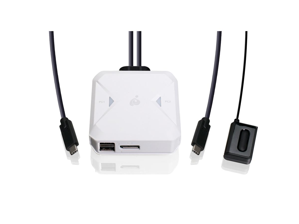 IOGEAR | Switch with DisplayPort Output 2-Port 4K USB-C KVM- White | G ...